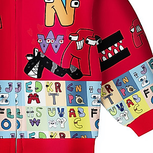 ANAVAE Boys Alphabet Pants Sets Kids Letters Long Sleeve Tee Shirt 2PCS Cartoon Horror Game Clothing Set Playwear