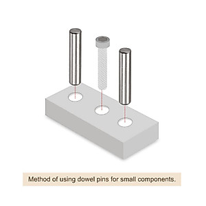 Tool parts 8x60mm Dowel Pins - 2pcs Round Head Flat Chamfered End Dowel Pin