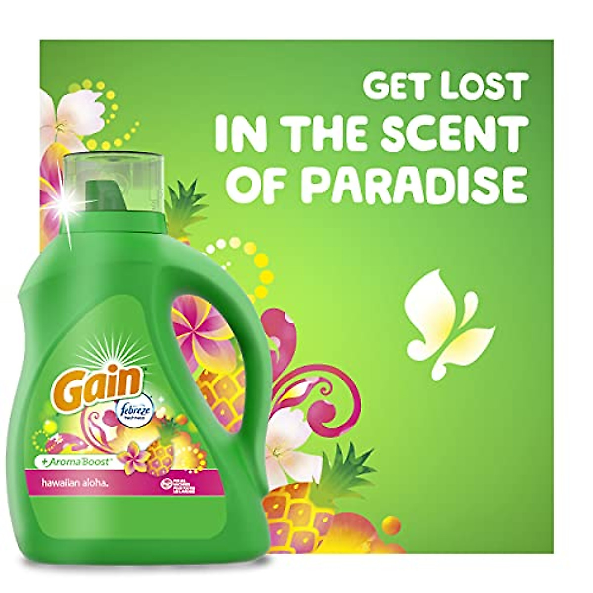 Gain Botanicals Plant Based Laundry Detergent, Orange Blossom Vanilla, 46 fl oz 32 loads, HE Compatible, Pack of 2