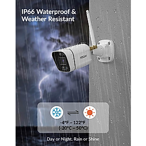 FOSCAM 5MP 3K Security Camera Outdoor, V5P 5G/2.4GHz WiFi Camera for Home Security, Two Way Audio, 66ft Color Night Vision, FOV 110°, Work with Alexa
