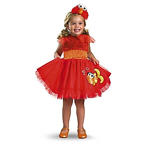 Sesame Street Frilly Elmo Costume, Official Elmo Halloween Outfit, Size (12-18 Months)