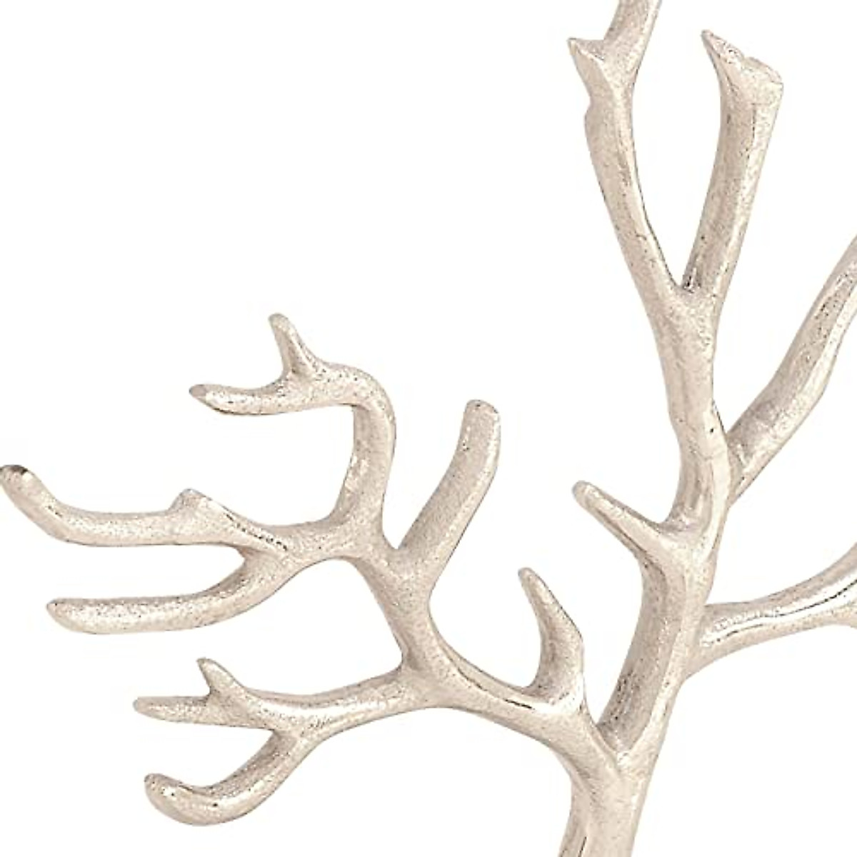 CosmoLiving by Cosmopolitan Marble Tree Jewelry Stand with Marble Base, 12" x 3" x 10", Silver