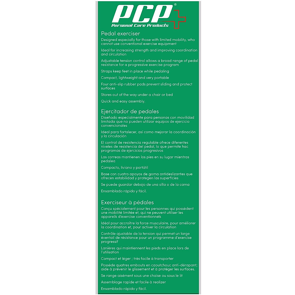 PCP Pedal Exerciser, Senior Rehab Arm or Leg Conditioning