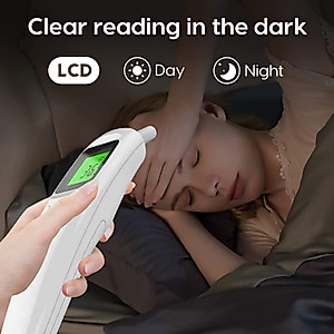 Forehead Thermometer Kids and Adults Thermometer with Fever Alarm Bluetooth Thermometer Application Smartphone for iOS and Android for Kids and Adults Touchless Quick and Accurate Temperature Reader