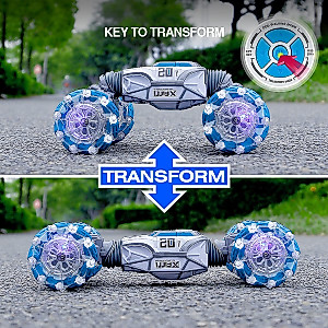 Remote Control car for Boys 4-7 RC Stunt car Twist rc Cars Age 8-12 Offroad Hobby Crawler Toy Hand Gesture Sensing Drift 360 Flips Double Sided Rotate Transform 4WD Vehicles 5 Year Old Girls Kids