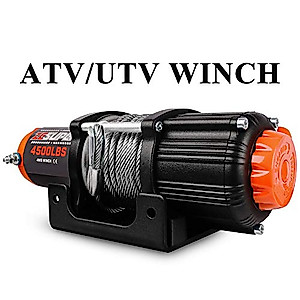 ZESUPER 4500-lb Waterproof Winch Waterproof IP67 Electric Winch with Hawse Fairlead, with Both Wireless Handheld Remote (Steel Cable)