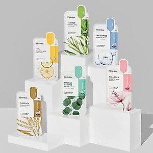 Mediheal Sheet Mask New Essential HERO 12 pack (Collagen, Tea Tree, Placenta, Madecassoside, Vita, Watermide)| Korean Skincare Facial Sheet Mask Combo