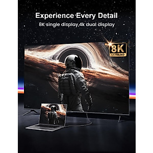 XAOSUN 240W USB 4 Cable for Thunderbolt 4, Right Angle Thunderbolt 4 Cable 90 Degree, 240W USB C to USB C Cable with 40Gbps Data, 8K@60Hz Display, for Thunderbolt MacBook Docks eGPU Hub 3.3ft