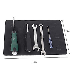 XSTRAP STANDARD Flexible Magnetic Tool Holder 11.8"x7.9" Mag-Pad - Wrenches, Bolts, Nuts, Screw and Other Parts Tray for Car, Garage, Home, Construction