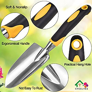 Garden Tool Set, 5 Piece Garden Tools, Garden Kit Heavy Duty Gardening Tool, Ergonomic Handle Shovel Rake Shears Sickle Digging Hoes Tool Kit for Women Men Gardener, Garden Starter Kit Gifts for Women