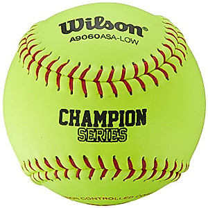 WILSON ASA Fast-Pitch 12" Leather Softball (Pack of 12)