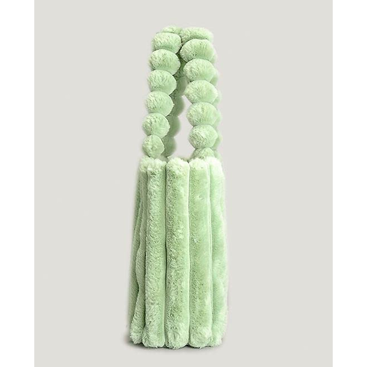 Women's Tote Handbag Fleece Shoulder Bag Hobo Tote Bag Faux Fur Retro Casual Clutch Cute