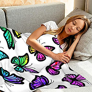 XeaGiasy Butterfly Blanket Cute Butterflies Throw Blankets Living Room Decor Bed Bedding Gifts for Kids Girls Women Adults 50"X40"
