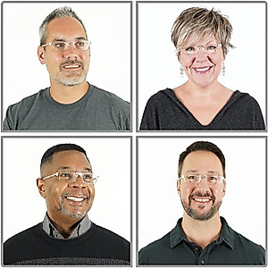 Clic Magnetic Reading Glasses for Men or Women, Computer Readers, Original (S-M, Clear, 2.50 Magnification)