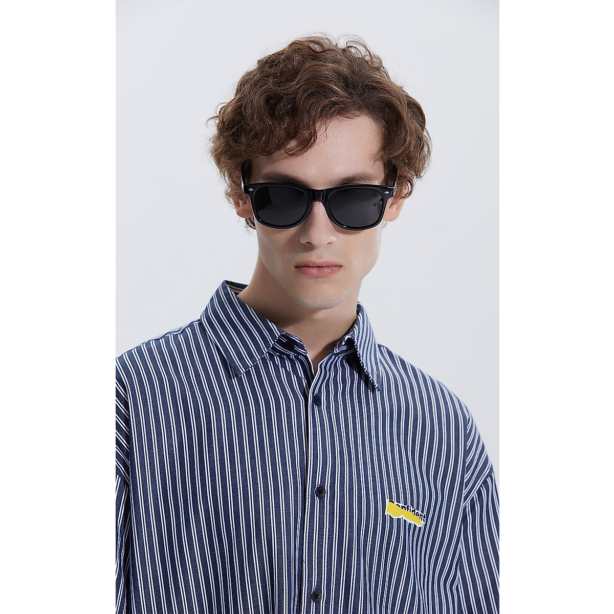 Veda Tinda Vision Oversized Square Sunglasses Trendy Retro Big Black Sunglasses for Women Polarized Men Sunglasses UV Protection