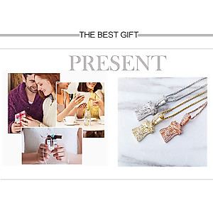 TOPGRILLZ 925 Sterling Silver Iced out Solid Small Jesus Piece Pendant Chain for Women Men Small Charm Jewelry Gifts (Silver 925S Small Jesus)