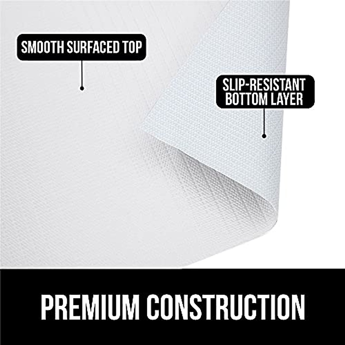 Gorilla Grip Wire Shelf Liners Set of 4 and Smooth Drawer Liner, Wire Shelf Liner Size 14x36 in Clear, Waterproof Hard Plastic, Drawer Liner Size 12x10 in White, Non Adhesive, 2 Item Bundle