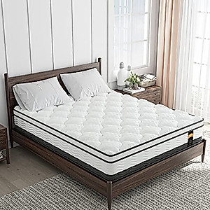 Maxzzz King Mattress in a Box 14 Inch Bamboo & Gel Infused Memory Foam Pocket Spring Hybrid Mattress - Medium Firm - Pressure Relief - Made in USA - CertiPUR-US Certified