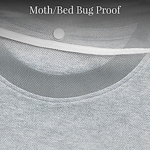 The Clothing Doctor Breathable Cashmere Sweater Storage Bag, Convenient Snap With Flap Closure, Clear Window For Easy Identification, 12.6"x16.2", Pack Of 6, White