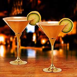 Old Dutch Martini Glasses, 9 Oz, Copper