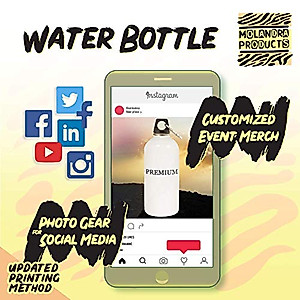 Molandra Products #eyers - 20oz Hashtag Stainless Steel White Water Bottle with Carabiner, White