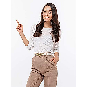 3 Pieces Women Skinny Waist Belt Elastic Thin Belt Waist Cinch Belt for Women Girls Accessories (Medium)