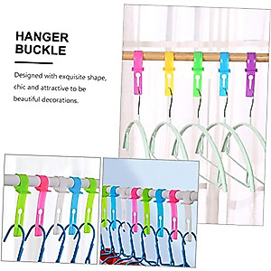 Cabilock 80 Pcs Hanger Anti-Skid Buckle Clothing Hanger Buckle Hooks Closet Rod Buckle Clips Clothes Drying peg pin Clothes Drying Buckle Hooks Pants Hangers Coat Hanger Hook Button Outdoor