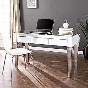 SEI FURNITURE Darien Mirrored Desk, Silver