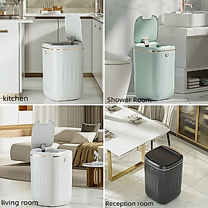 CARTBAE 5.2 Gallon Large Capacity Intelligent Sensing Trash Can Sturdy and Durable Trash Bin Fully Sealed Bathroom Kitchen Bedroom GarbageCan