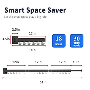 BESTHLS Wall Mounted Portable Clothes Drying Rack with Space Saver Clothes Hangers Design Universal for Balcony Mudroom Bedroom Kitchen Foldable Laundry Rack (3-Pole Black)