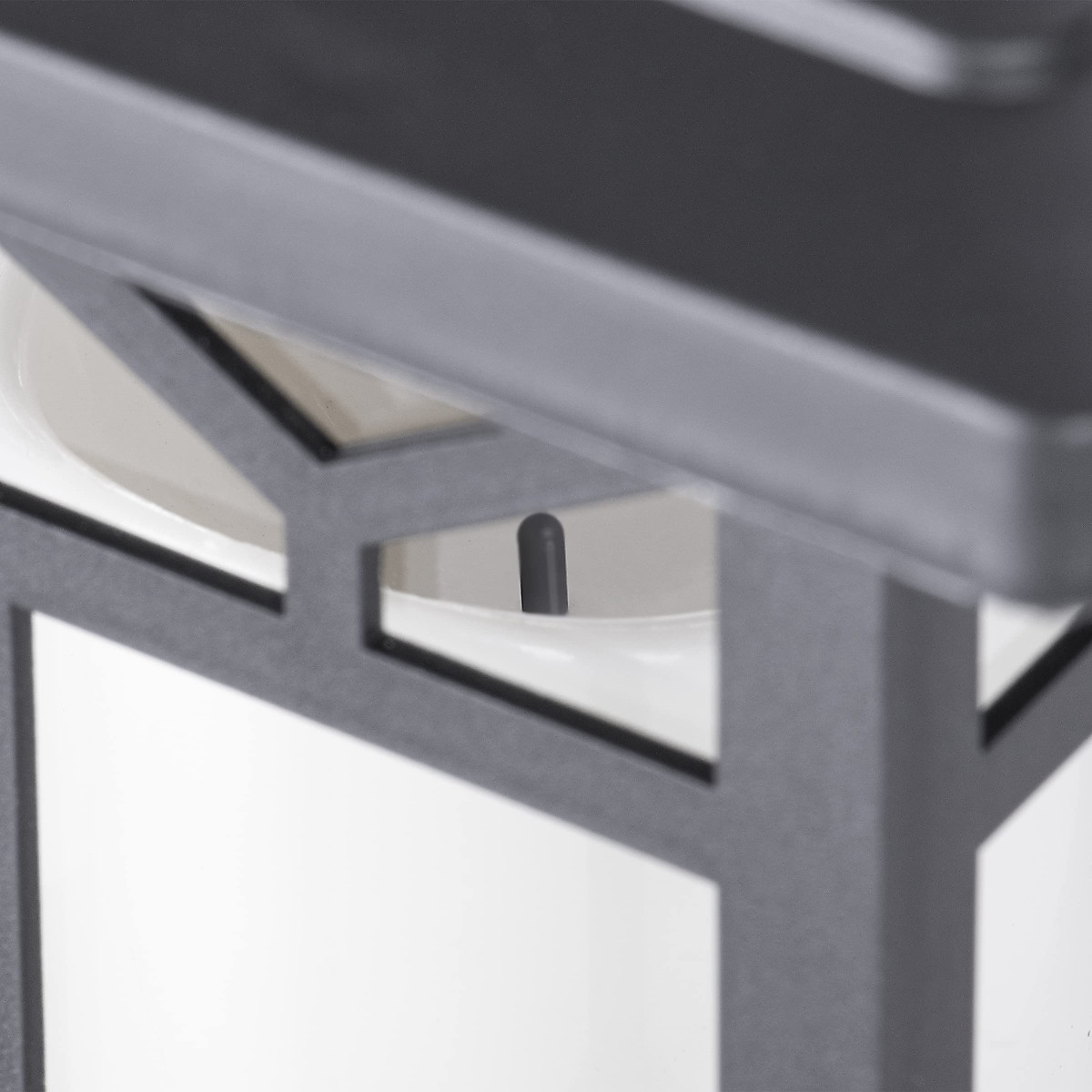 Sterno Home GL44258 Hanging Solar LED Light Flameless Candle Lantern, 6.5", Black