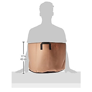 iPower 20 Gallon Grow Bags Nonwoven Fabric Pots Aeration Container with Strap Handles for Garden and Planting, 5-Pack Tan, 20 Gallon 20 Gallon