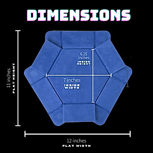 Forged Dice Co. 6.5 Inch Magnetic Folding Dice Tray - Portable Folding Dice Rolling Tray for use as DND Dice Tray D&D Dice Tray or Dice Game - Quiets Rolling Metal Dice and Folds Flat - Purple