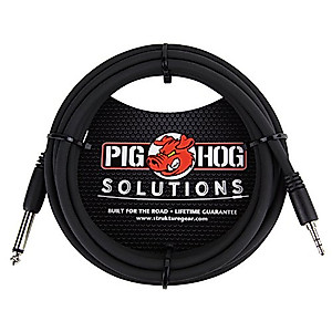 Pig Hog PX-35T4M 3.5mm TRS to 1/4" Mono Instrument Cable, 10 Feet