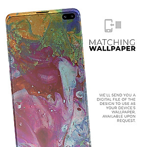 DesignSkinz Liquid Abstract Paint Remix V46 Protective Vinyl Decal Wrap Skin Cover Compatible with The Samsung Galaxy S20 (Screen Trim & Back Glass Skin)