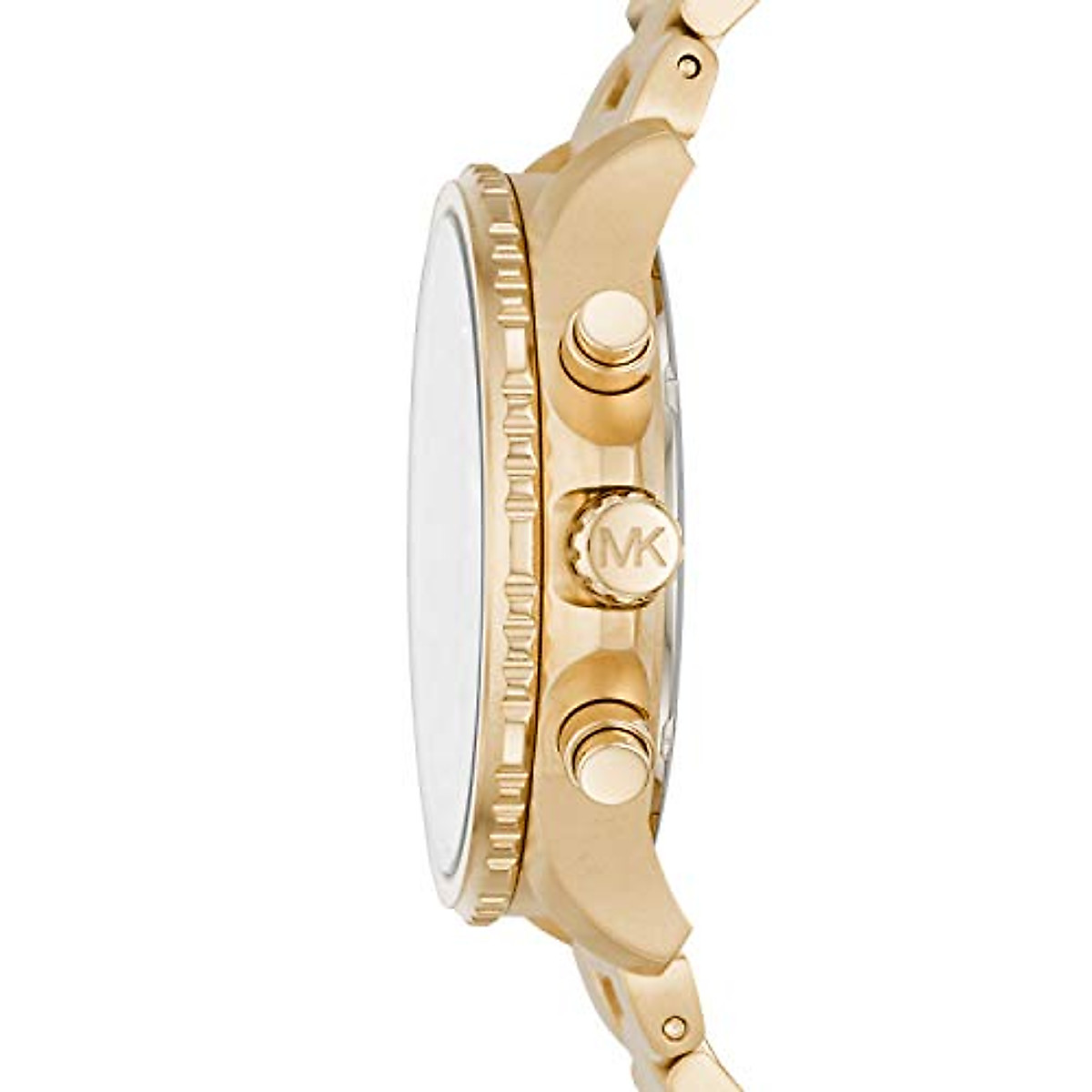 Michael Kors Men's Cortlandt Stainless Steel Analog-Quartz Watch with Stainless-Steel-Plated Strap, Gold, 18 (Model: MK8642)