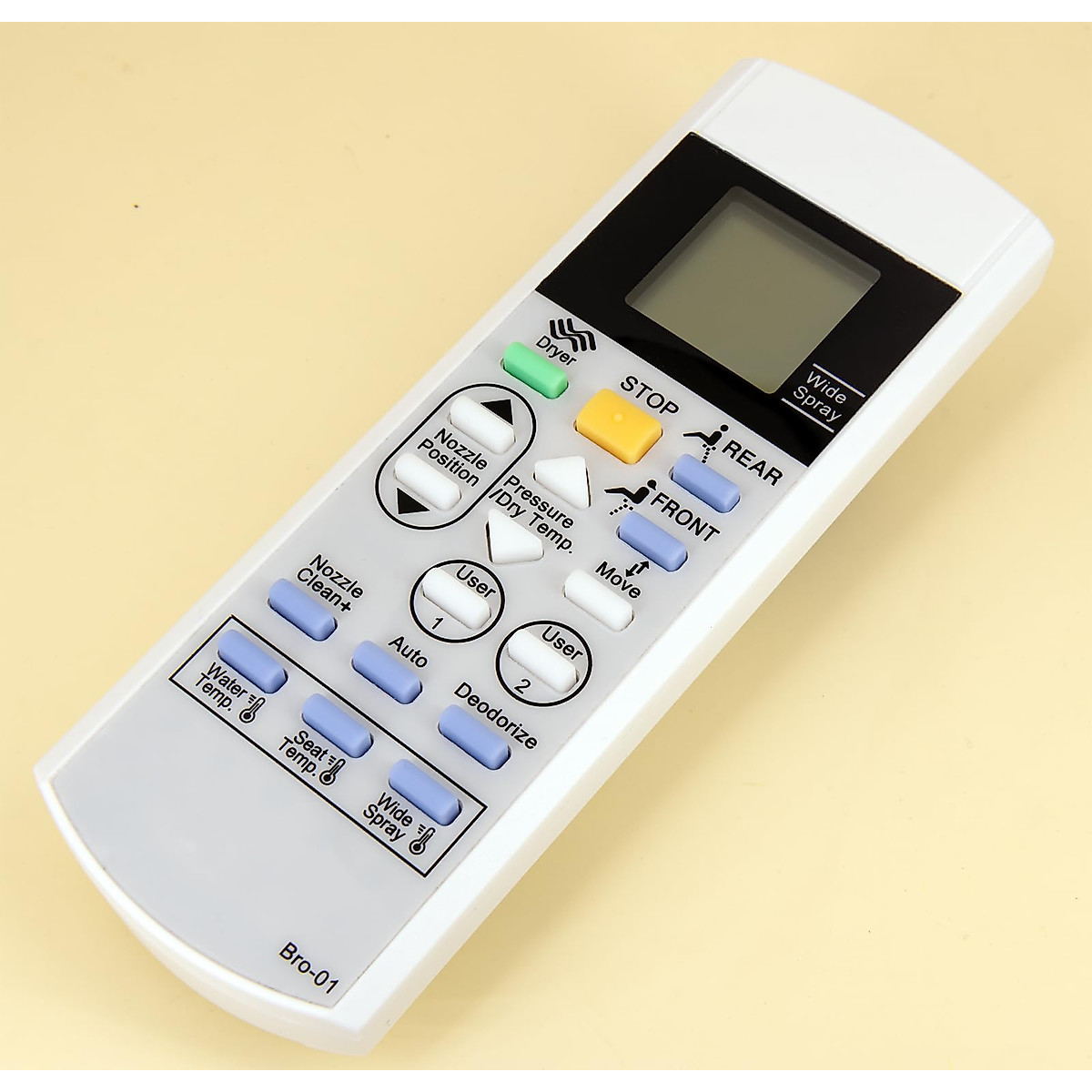 XIVUE Replacement Remote Control for Brondell Bidet Toilet Seat Swash S1200 (Also Work with S1400 S1000 S900 S300 CL825) with Mounting Bracket, White, B620240102B05(Bro-01_zhijia)