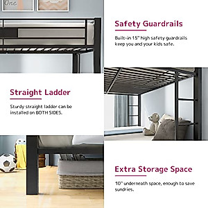 ACME FURNITURE Limbra Full XL/Queen Bunk Bed - 38005 - Sandy Black.