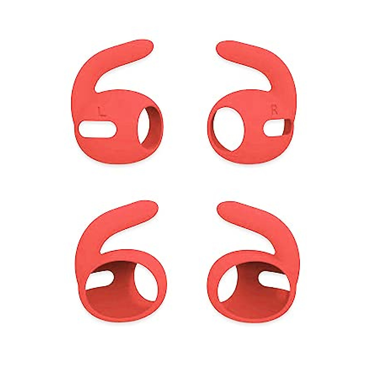 ALXCD Sport Eartips Hook Compatible with AirPods 3 Earbuds 3rd Gen 2021, Anti Slip Silicone Earbuds Covers Earhooks, Compatible with AirPods 3, 5 Pairs, White Gray Pink Red Blue