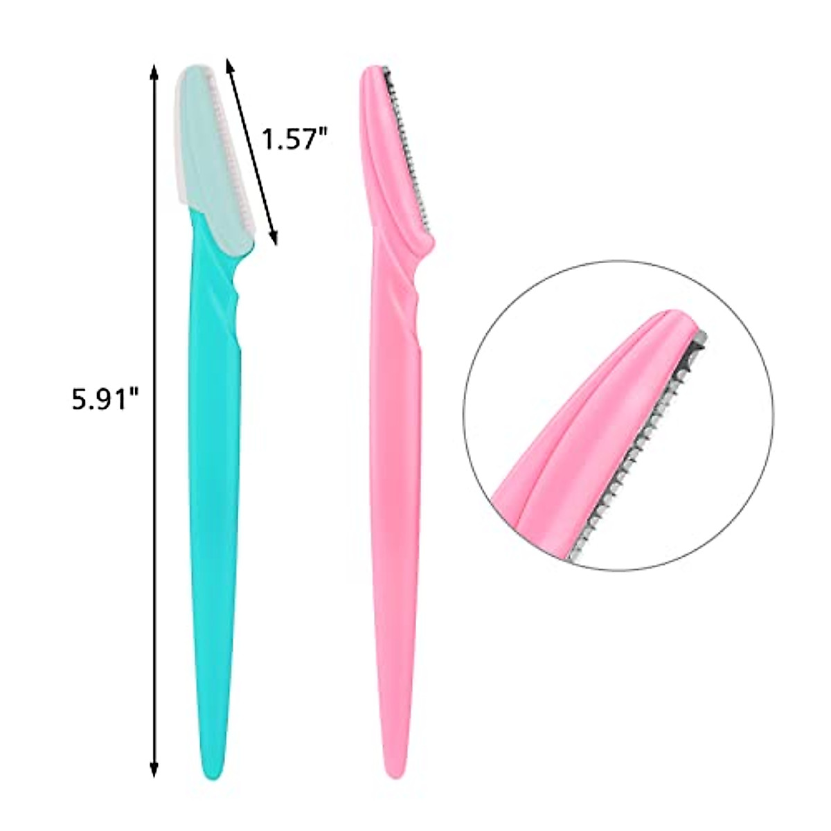 NEBURORA 20 Pcs Eyebrow Razor Trimmers for Women and Men Face Hair Removers, Portable Size