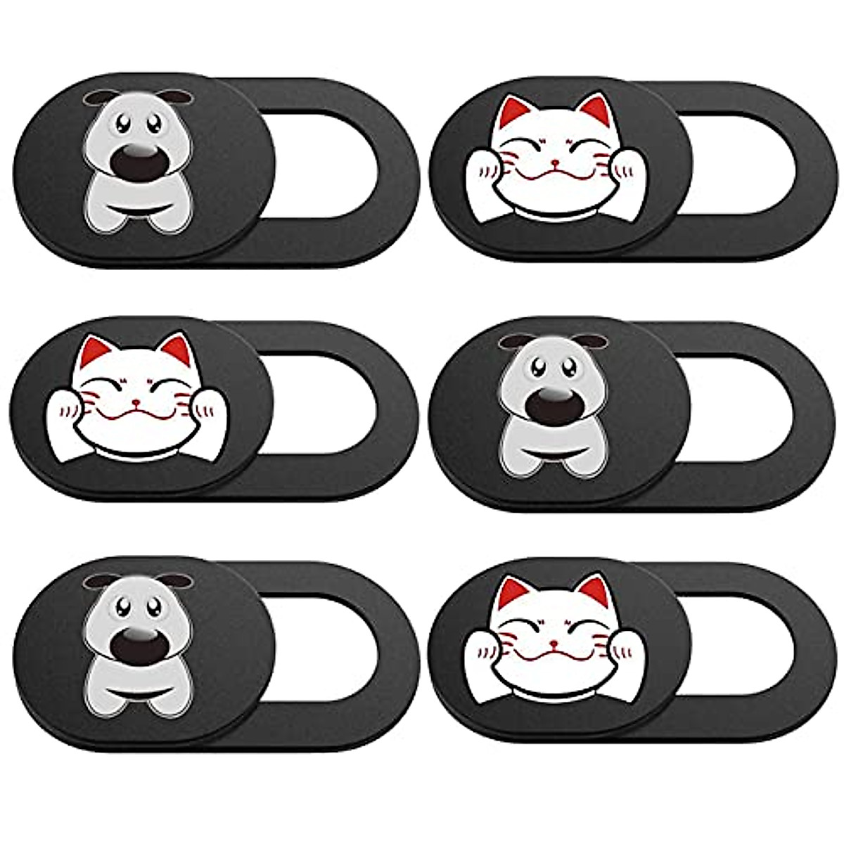 Haulonda Webcam Cover Slide,Ultra Thin Cute Web Camera Lens Shutter for iPhone/Laptop/Macboook Pro/iMac/Smartphone-Protect Your Privacy and Security(6Pack)