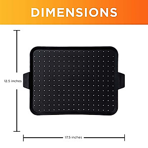 Beckon Ware | USA | Multi-Use Oven Safe Baking Mat & Splatter Screen for Frying Pan - 17.5 x 12 Inch