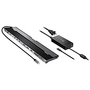 j5create USB Type C Docking Station with 100W PD Charger - Supports 3 Displays | HDMI, DisplayPort, VGA, 100W PD Charging, 1Gbps Ethernet | for MacBook Pro/Air, XPS, and More (JCD543P)