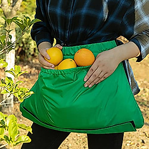 ESINGMILL Fruit Picking Bag，Quick Pour-out Harvest Garden Picking Apron Adjustable for Gardeners & Pickers