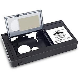 VHS-C Cassette Adapter Compatible with VHS-C SVHS Camcorders JVC RCA Panasonic Motorized VHS Cassette Converter （NOT Compatible with 8mm / MiniDV / Hi8）
