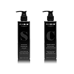 Rikoko LOCK Coconut Shampoo with Vanilla Extract and Cinnamon Bark - 300 mL Bundle with LOCK Coconut Conditioner with Ginger and Hair Softening Hibiscus - 300 mL