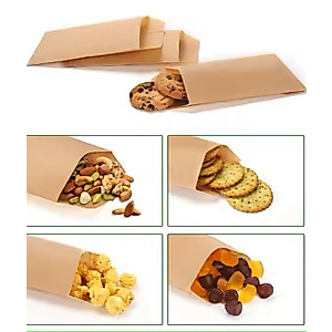 100 Pack Brown Kraft Paper Bags, 6" x 9" Inches, Gift Card, Gift Candy, Cookies, Doughnut, Crafts, Party Favor, Sandwich, Jewelry Merchandise- by RJ Displays