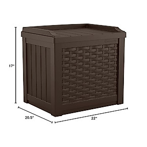 Suncast 60 Gallon and 22 Gallon Resin Outdoor Storage Box Bundle