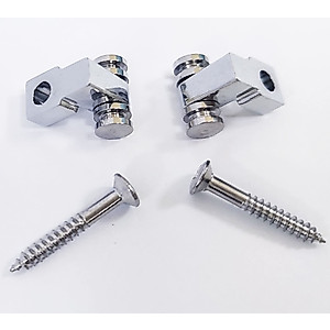 Electric Guitar Roller String Tree Retainer for Fender Strat Stratocaster Tele Telecaster String Guides with Screws Replacement,1 Pair Chrome