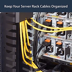 StarTech.com Vertical Cable Organizer with Finger Ducts - Vertical Cable Management Panel - Rack-Mount Cable Raceway - 40U - 6 ft (CMVER40UF)